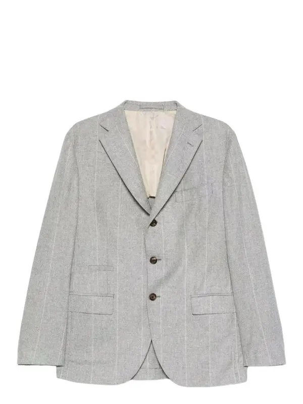 Eleventy Pinstripe Single-breasted Suit - Grey