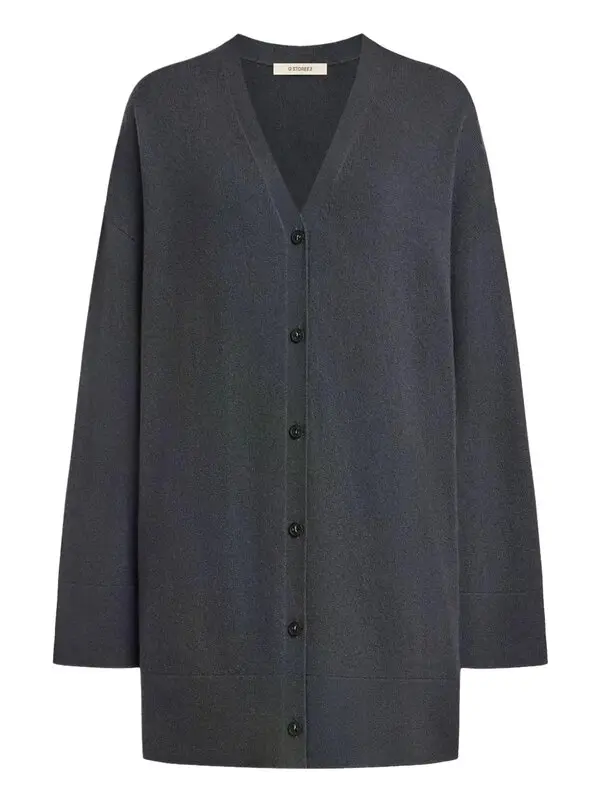 12 STOREEZ Button-front Cardigan - Grey