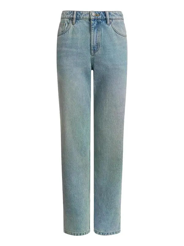 12 STOREEZ High-rise Straight-leg Jeans - Blue