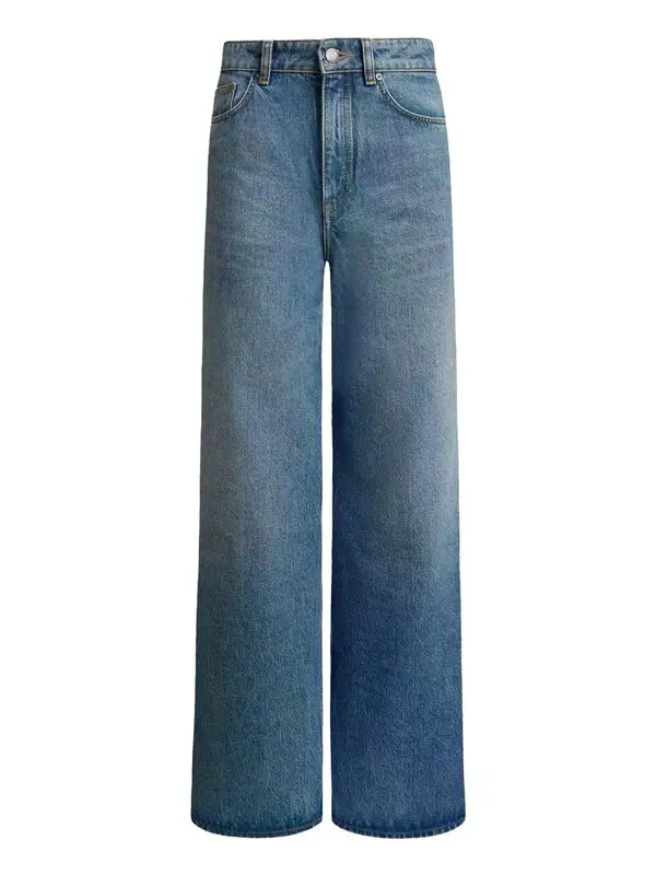12 STOREEZ 415 Wide-leg Jeans - Blue
