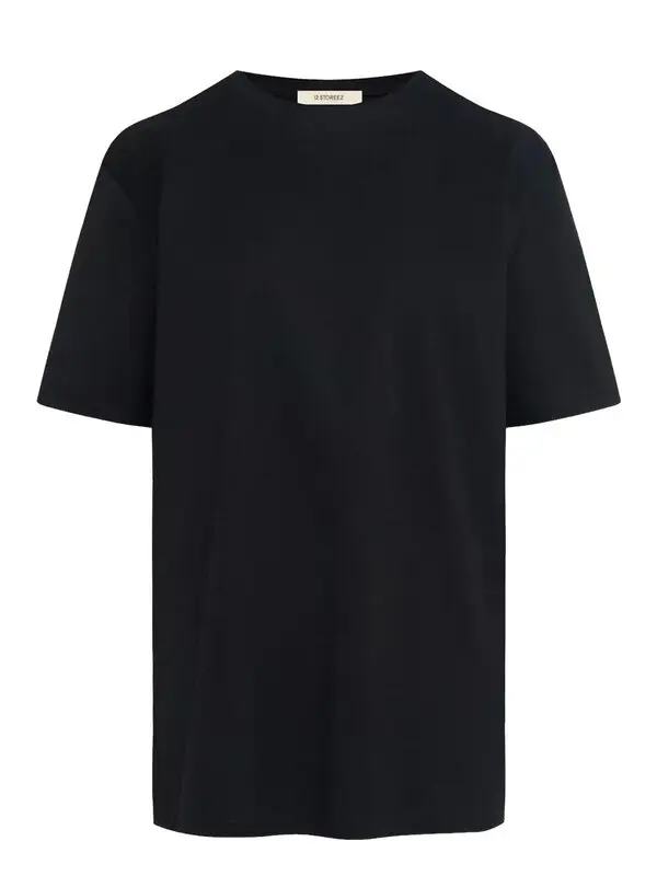 12 STOREEZ Crew-neck T-shirt - Black