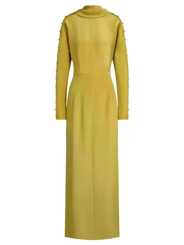 12 STOREEZ Silk Maxi Dress - Yellow