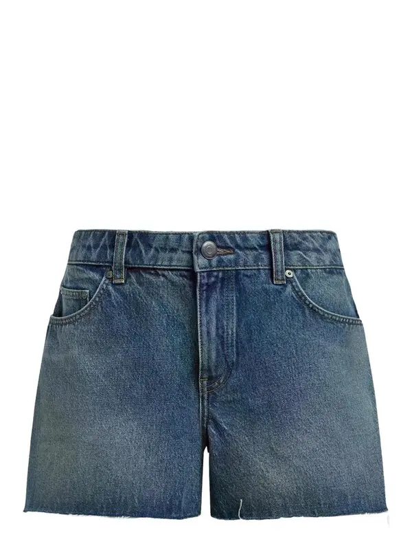12 STOREEZ Distressed Denim Shorts - Blue