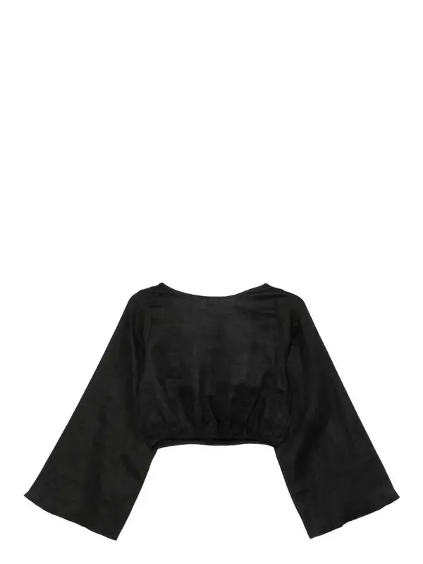 CALA DE LA CRUZ Marina Crop Top - Black
