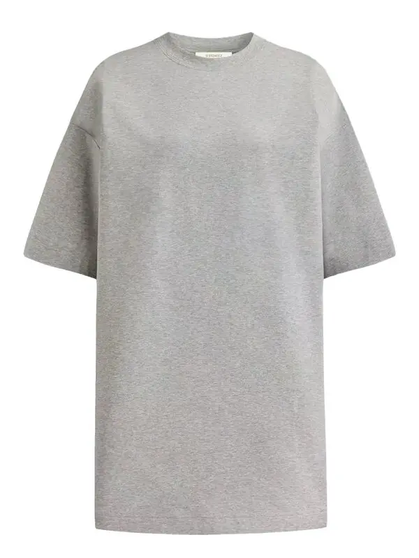 12 STOREEZ Cotton T-shirt Dress - Grey