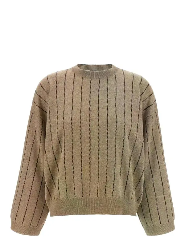 Brunello Cucinelli Striped Cashmere Sweater - Neutrals