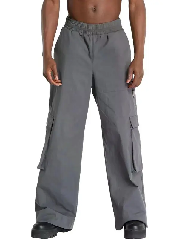 HELIOT EMIL Elastic-waist Cargo Trousers - Grey