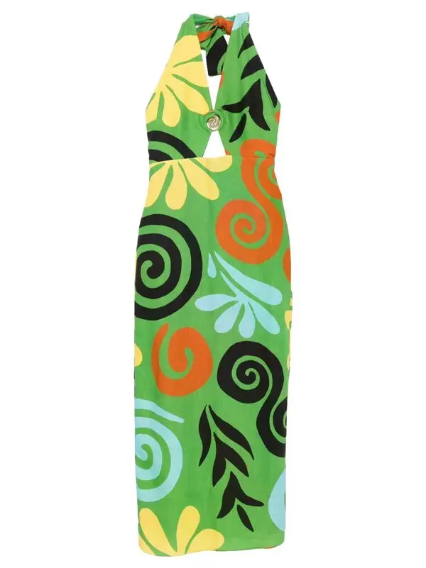 CALA DE LA CRUZ Clara Maxi Dress - Green