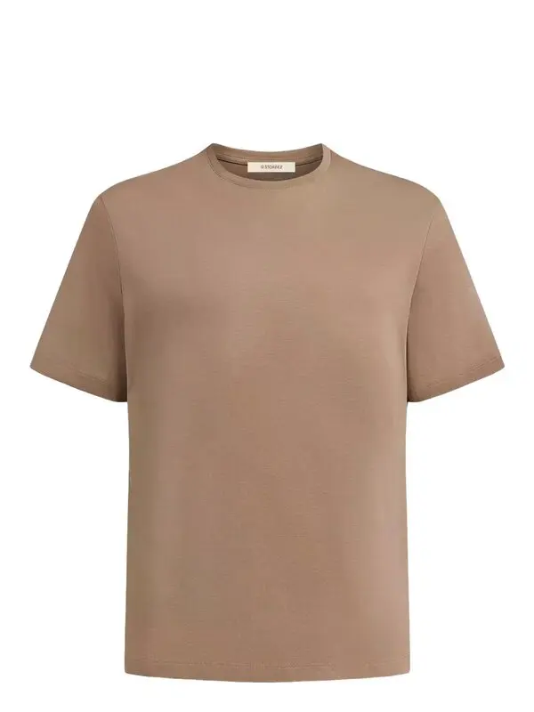12 STOREEZ Crew-neck T-shirt - Brown