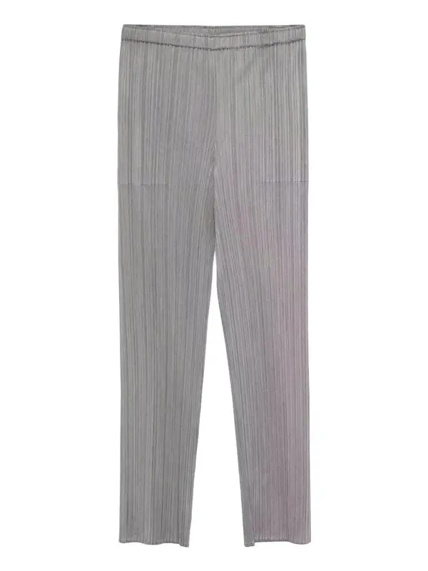 Issey Miyake Pleated Straight-leg Pants - Grey