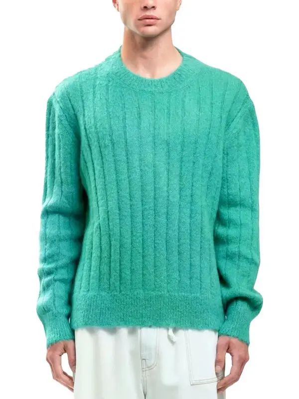 Marni Ribbed Fuzzy Sweater - Green