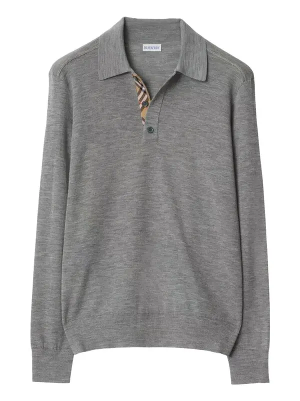 Burberry Wool Polo Shirt - Grey