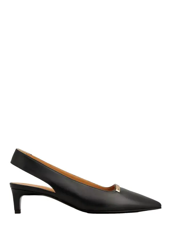 TOD'S Leather Slingback Pumps - Black