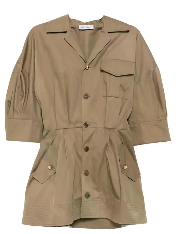 Dice Kayek Utility Mini Dress - Brown