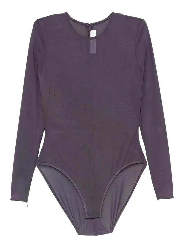 Alex Perry Sheer Mesh Bodysuit - Purple
