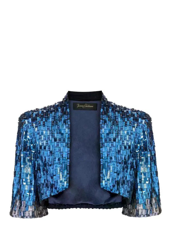 Jenny Packham Cristobel Sequin Jacket - Blue