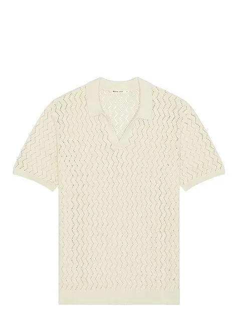 Marine Layer Archive Cyrus Sweater Polo - Natural