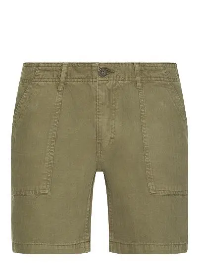 IRON & RESIN Brigade Herringbone Shorts - Army Green