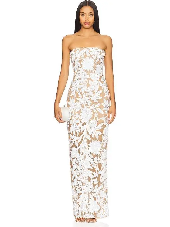 BRONX AND BRONCO Dahlia Maxi Dress - White