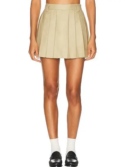 Moncler Twill Pleated Skirt - Sponge