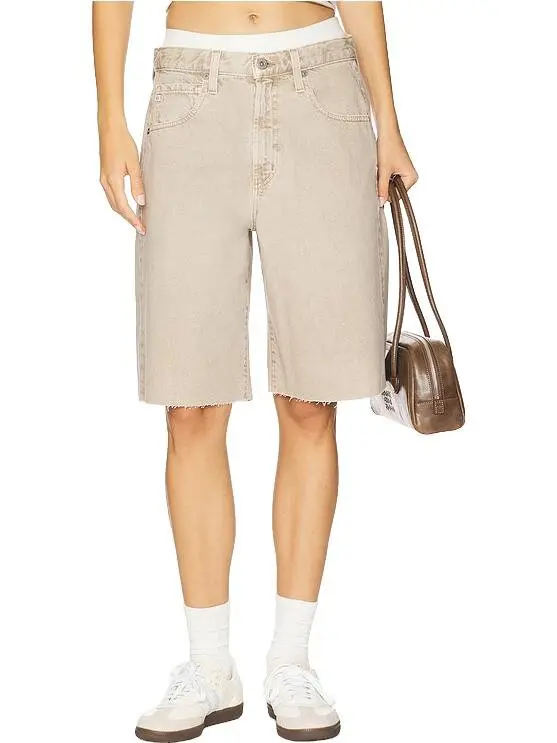 Ag Hattie Denim Short - Sulfur Simple Taupe