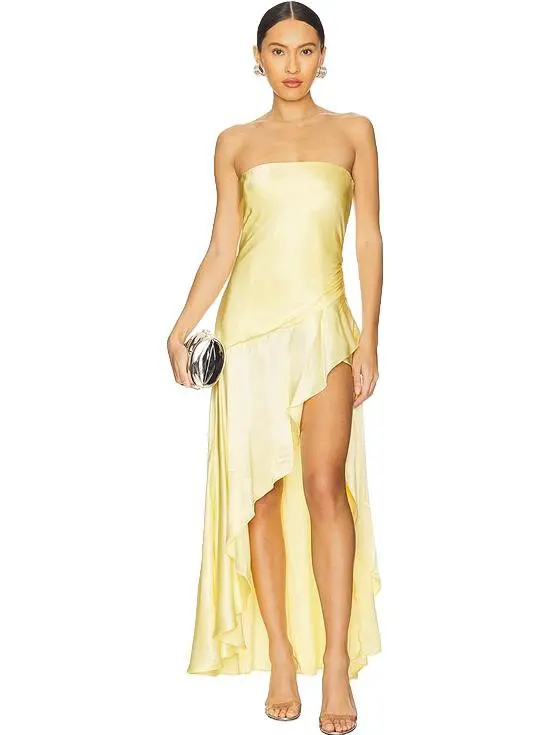 Bardot Lorenza Midi Dress - Lemon