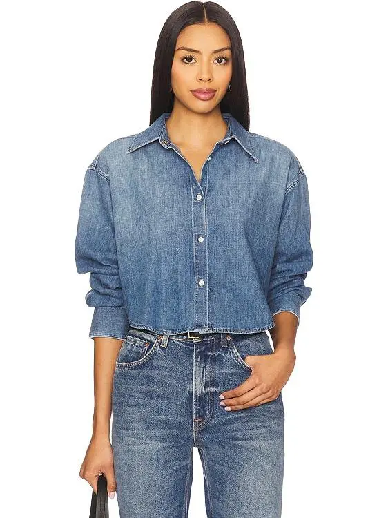 Citizens Of Humanity Ana Cropped Shirt - Blue