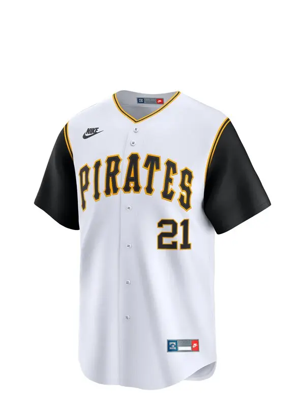 Nike Roberto Clemente Pittsburgh Pirates Cooperstown Dri-fit Adv Mlb Limited Jersey - White