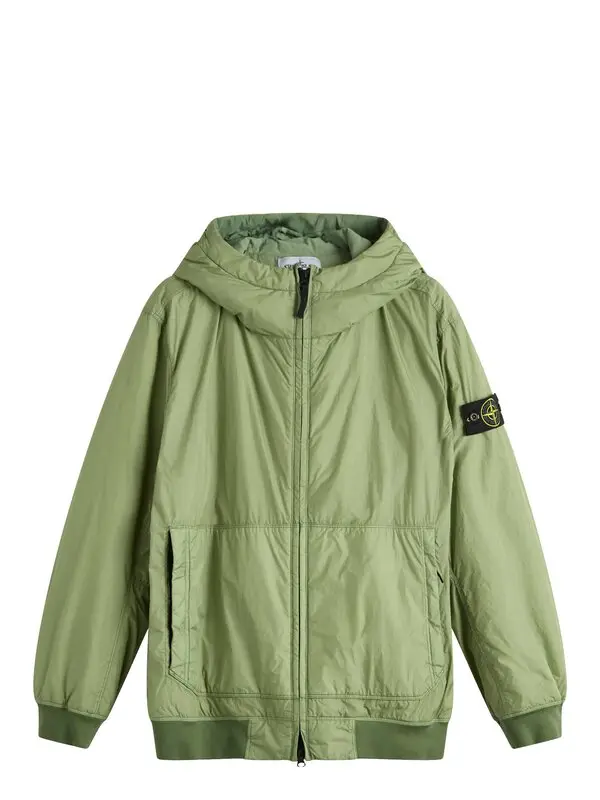 Stone Island Crinkle Reps Nylon Primaloft® Hooded Jacket - Sage