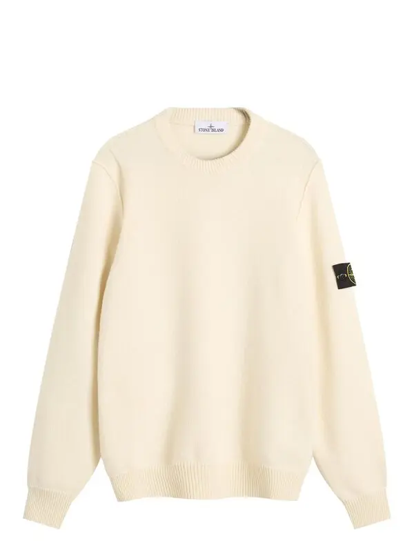 Stone Island Lambswool Crew Neck Jumper - Ivory