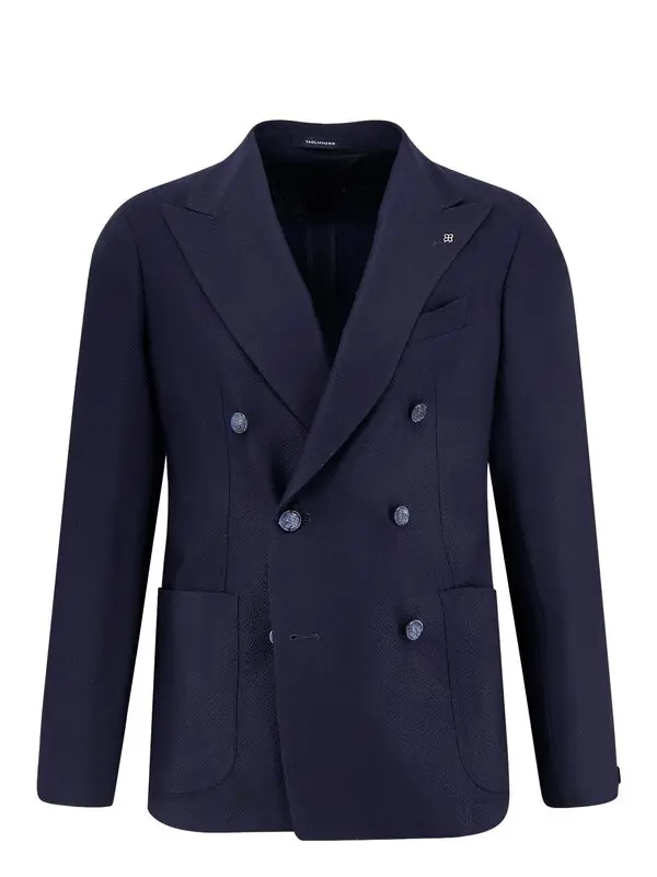 Tagliatore Doublebreasted Virgin Wool Blazer - Blue