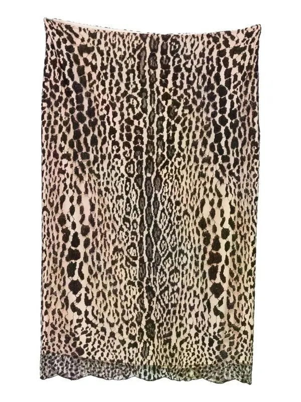 TOM FORD Leopard-print Lace Midi Skirt - Pink