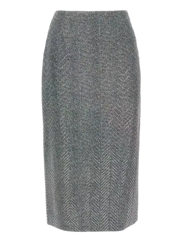 Ermanno Scervino Rhinestone-embellished Pencil Skirt - Grey