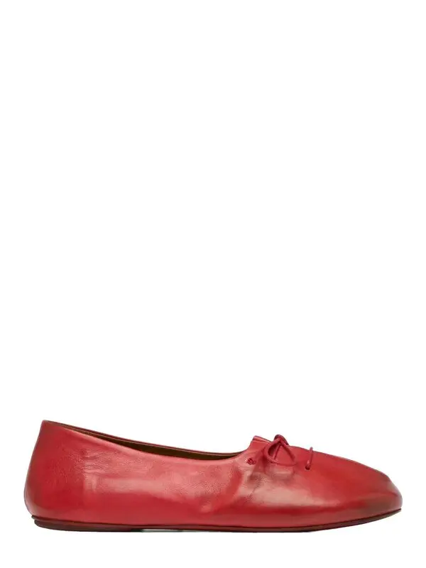Marsèll Girella Round-toe Ballet Flats - Red