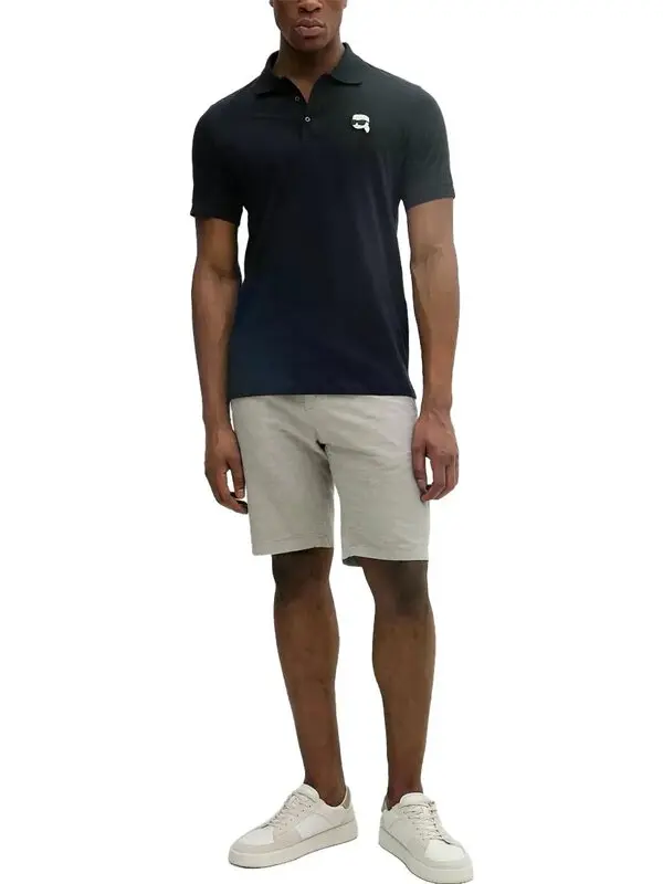 Karl Lagerfeld Logo Polo Shirt - Black