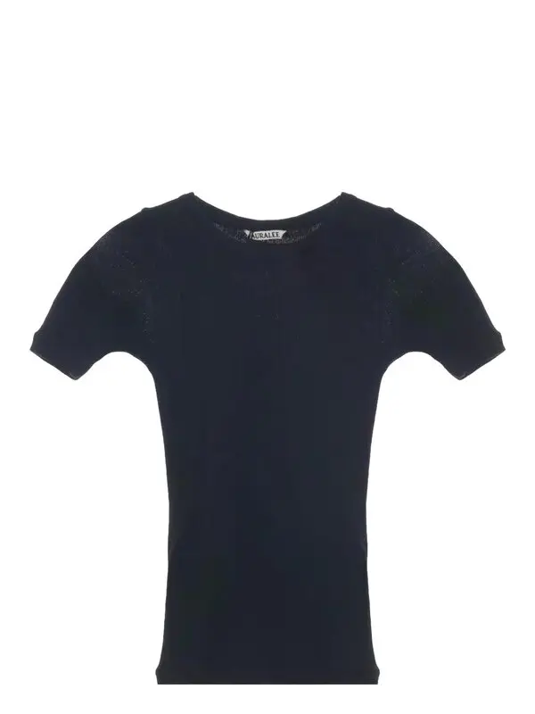 Auralee Short-sleeve Fitted Top - Black
