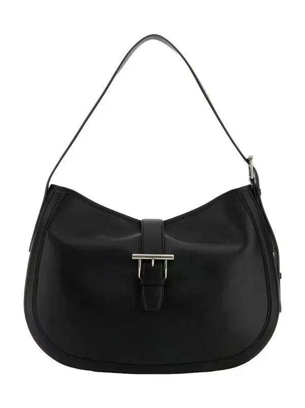 Alexander McQueen Buckle-fastening Leather Shoulder Bag - Black