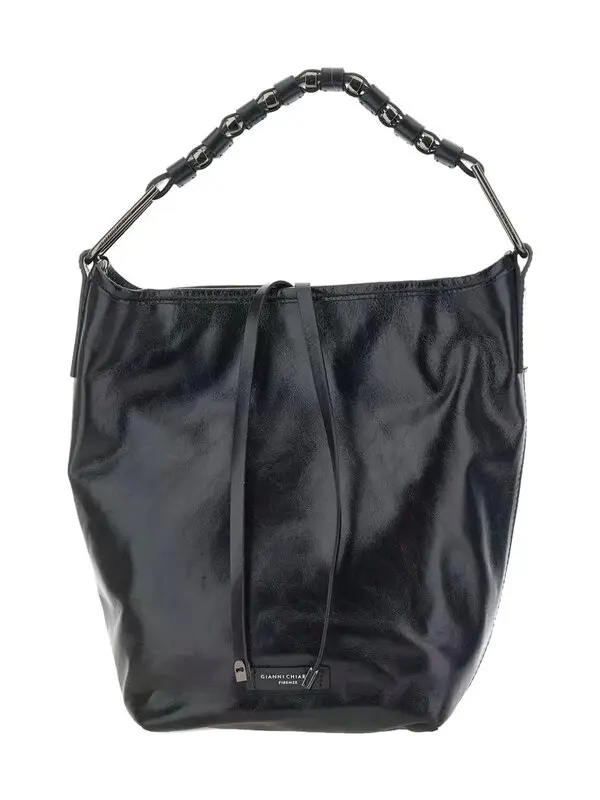 GIANNI CHIARINI Chain-link Shoulder Bag - Black