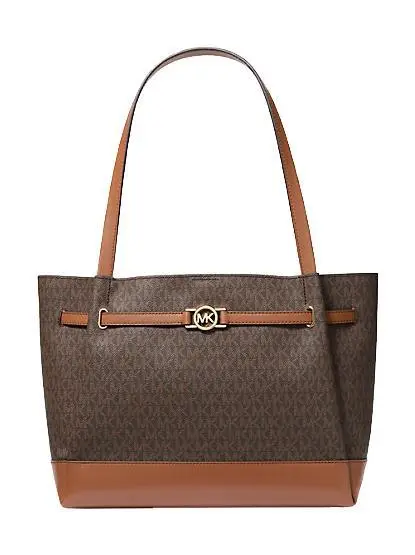 Michael Kors Reed Large Signature Logo Tote Bag - Brown