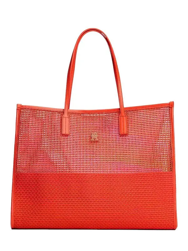 Tommy Hilfiger Mesh-panel Tote Bag - Red
