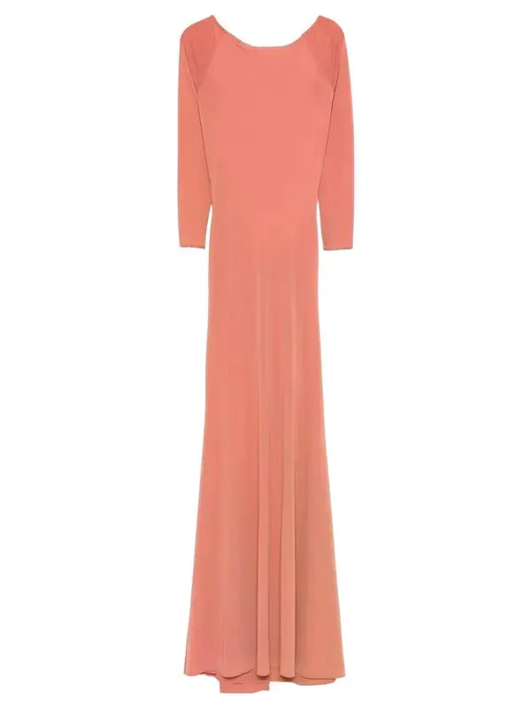 Alex Perry Open-back Long-sleeve Maxi Dress - Pink