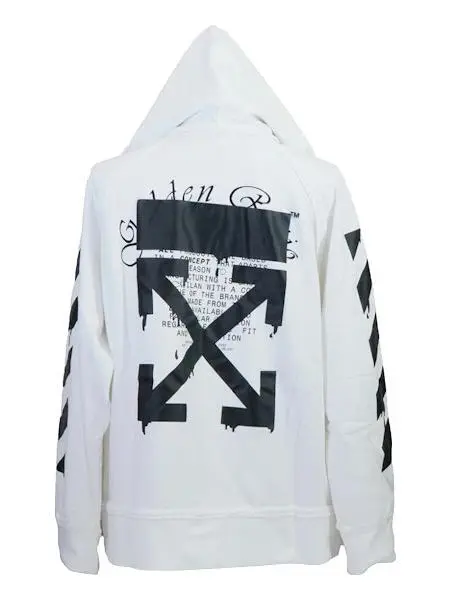 Off-White Dipping Arrow Print Hoodie - White