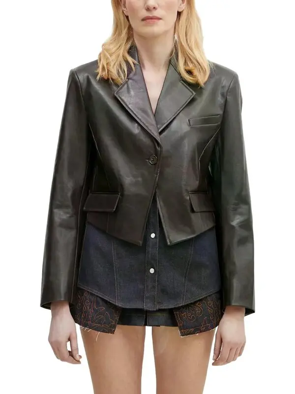 Andersson Bell Cropped Jacket - Brown