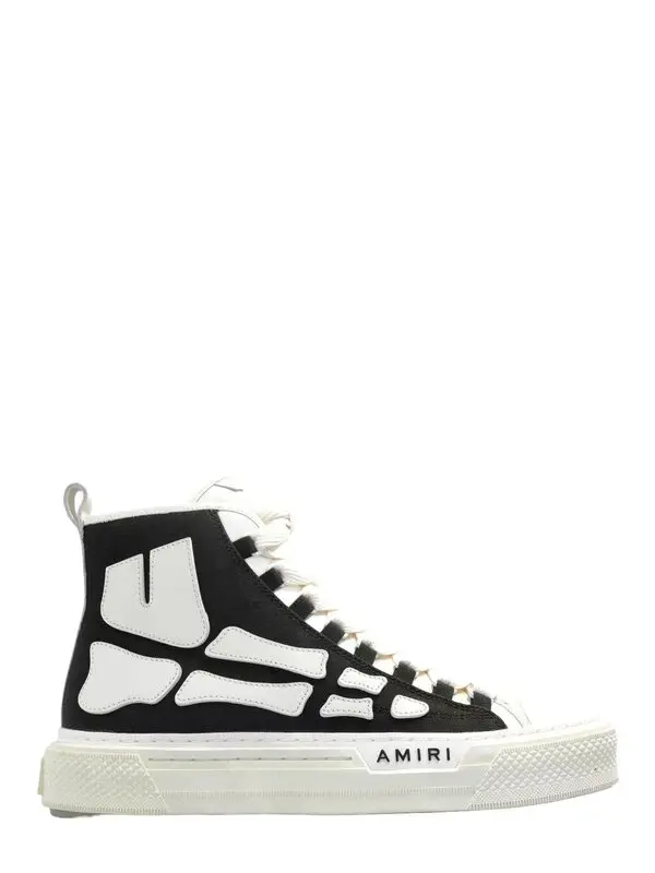 Amiri Skeleton Print High Top Sneakers - Black