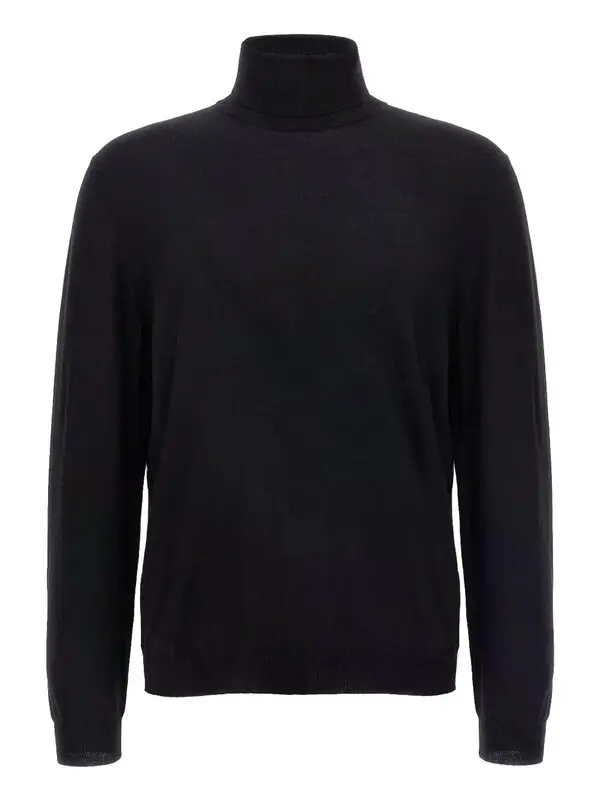 ZANONE Turtleneck Cuffed-sleeve Sweater - Blue