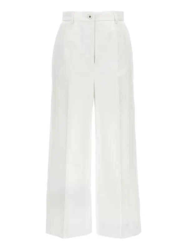 Dolce & Gabbana Double-darts High-waisted Trousers - White