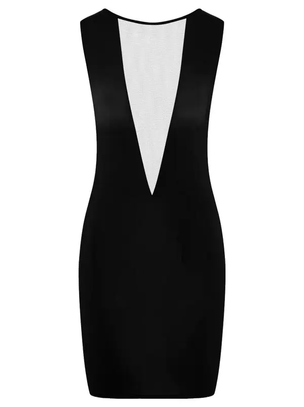 MAISON CLOSE Pure Tentation Minuit V-neck Dress - Black