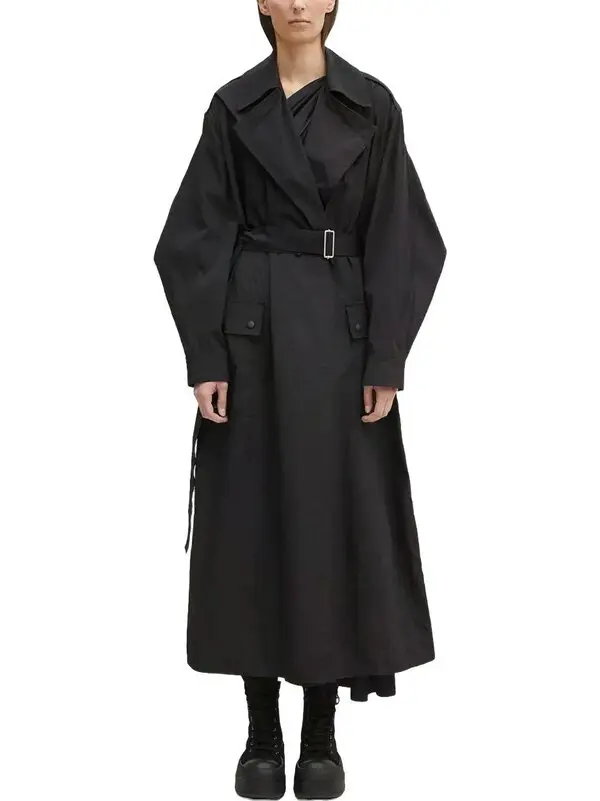 Kenzo Balloon-sleeve Trench Coat - Black
