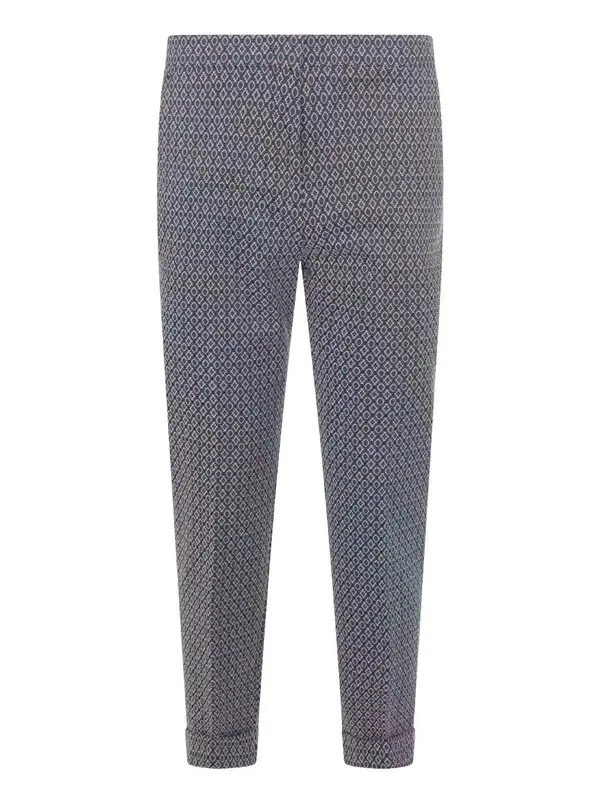 Etro Jacquard-pattern Trousers - Blue