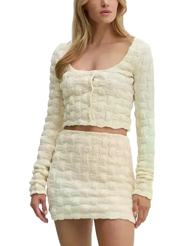 Nanushka Woven Buttoned-up Top - Neutrals